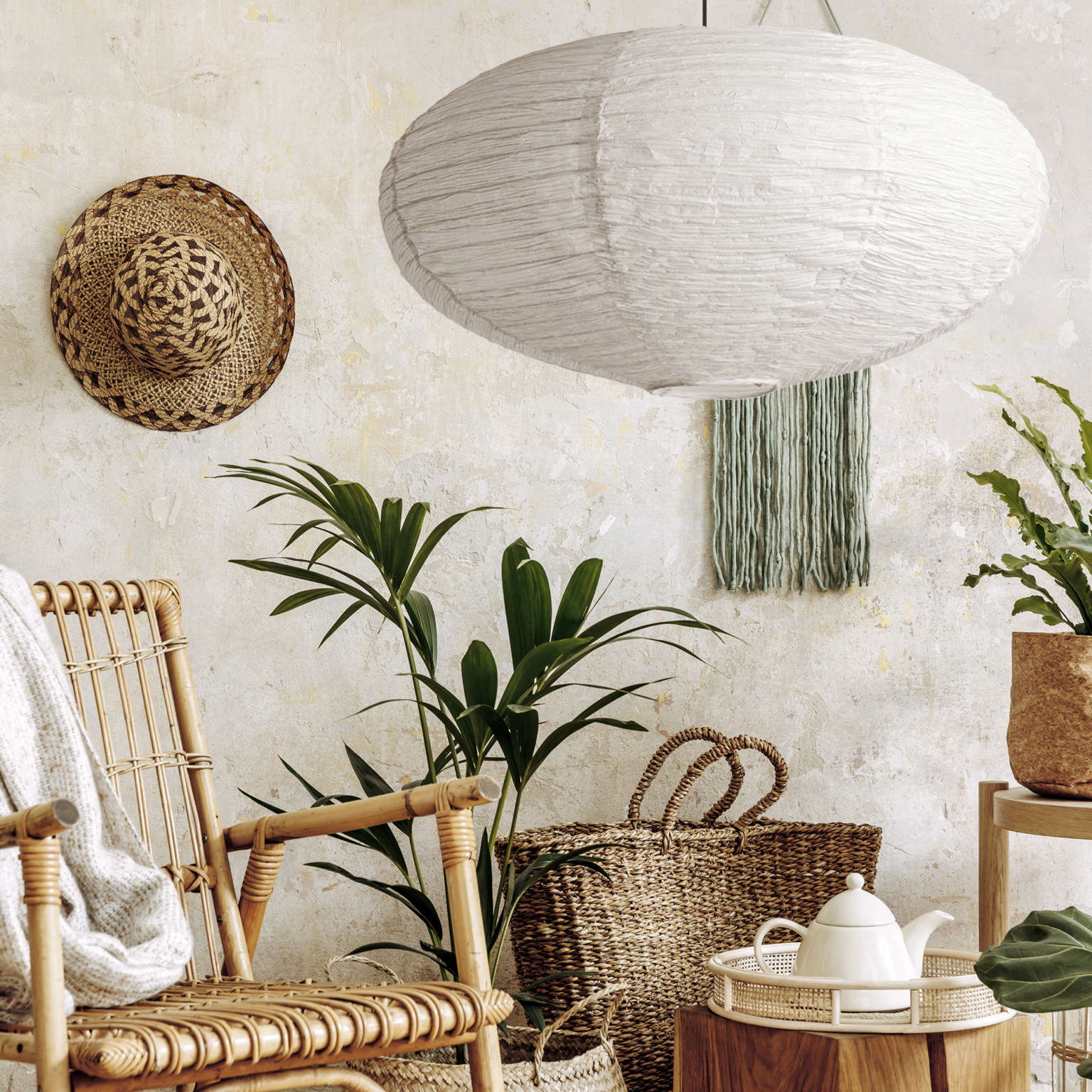 Premium 60cm oval crep | Pendant & ceiling lamps | - Pachia